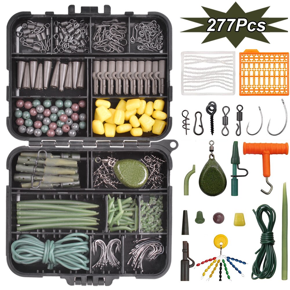 277Pcs/Box Carp Fishing Tackle Including Carp Hook... – Grandado