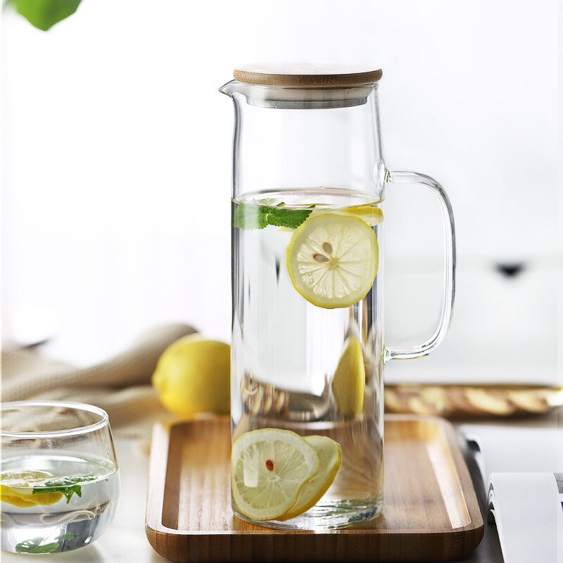 1-1.7LCold Glass Water Bottle Heat Resistant Water... – Grandado