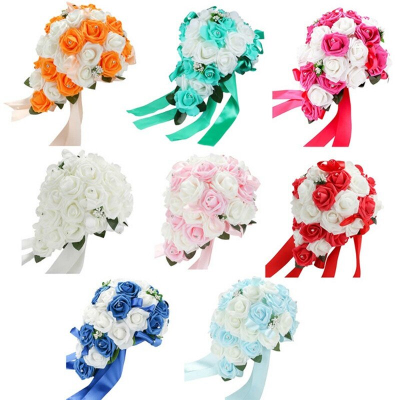 Wit Roze Rose Kunstmatige Foam Realistische Rozen ... – Grandado