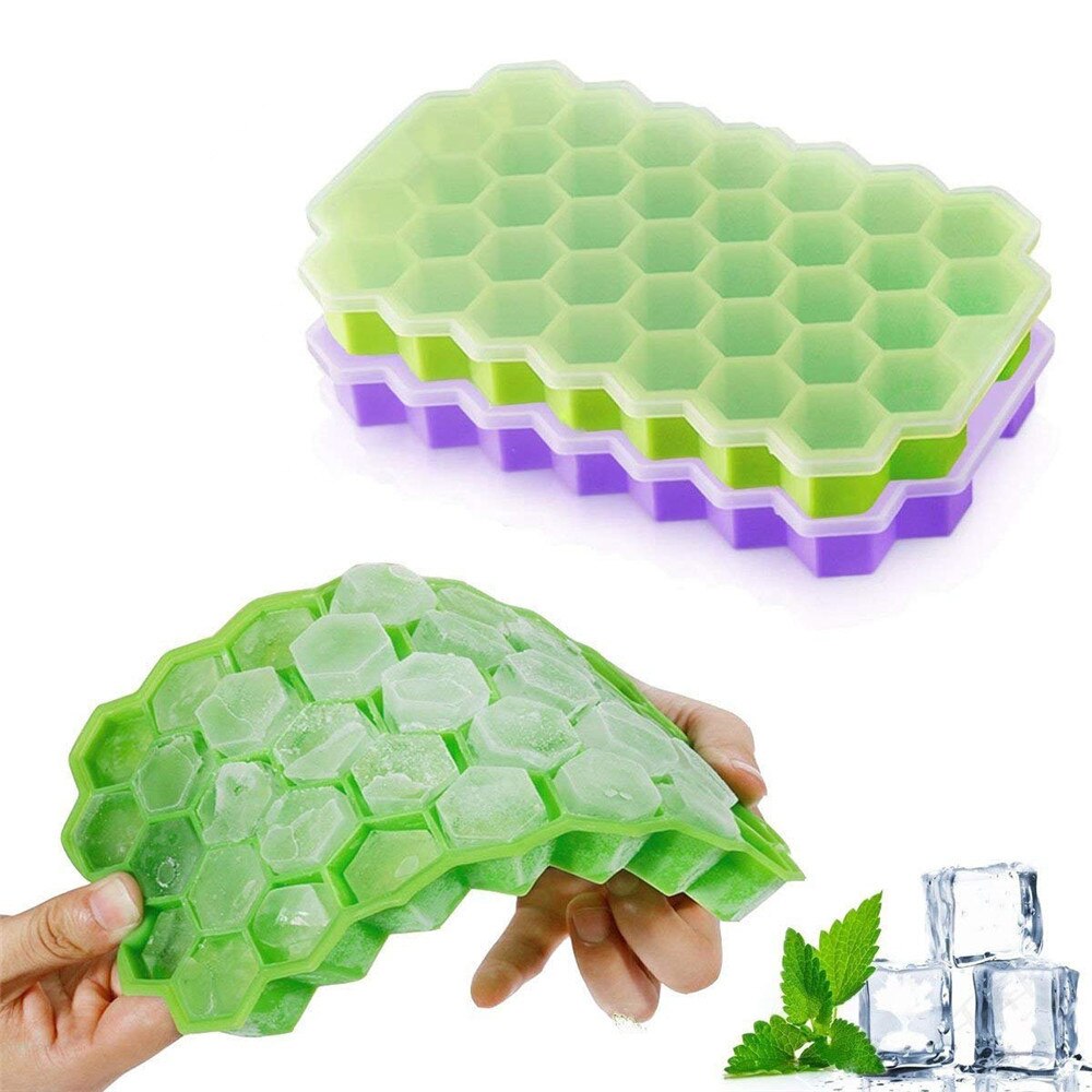 Neue 2 stücke Waben Form Ice Cube 37 Cubes Ice Tra... – Vicedeal