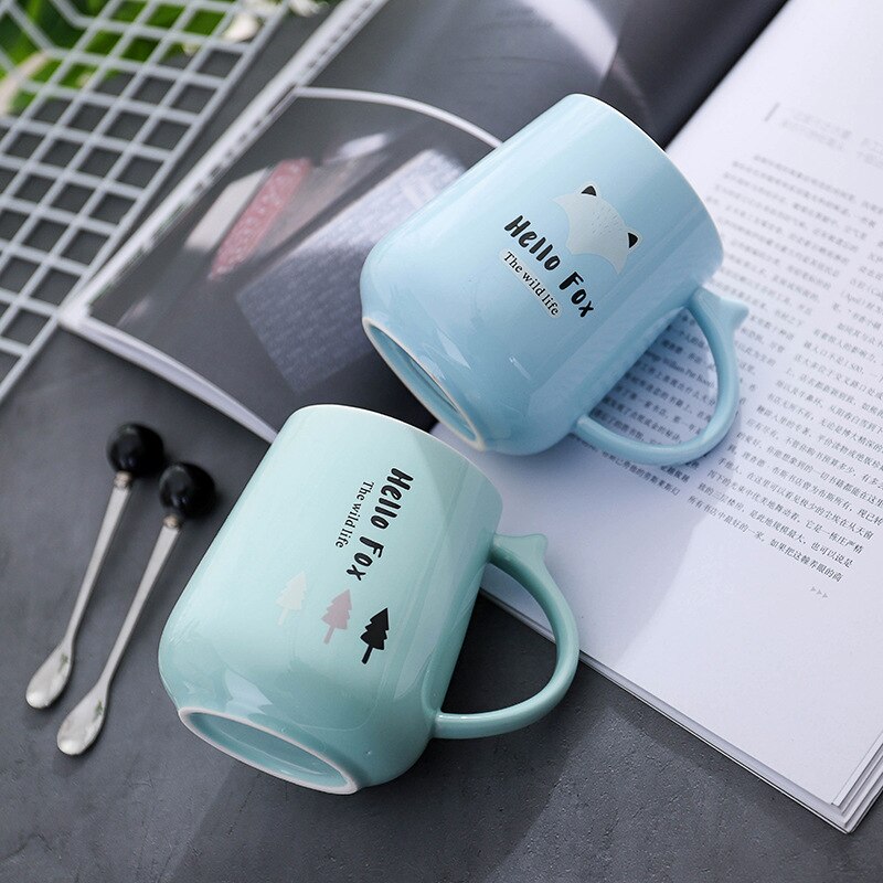 420ml Fox Shape Ceramic Mug Cartoon Animal Coffee ... – Grandado