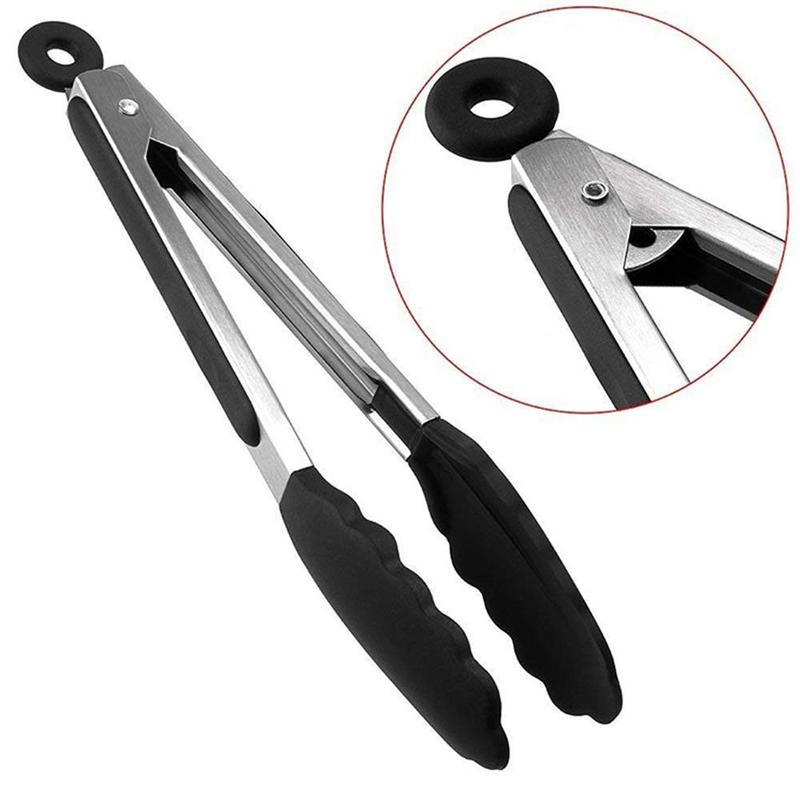 BBQ Tongs Food Grade Nylon Cover Long Handle Kitch... – Vicedeal