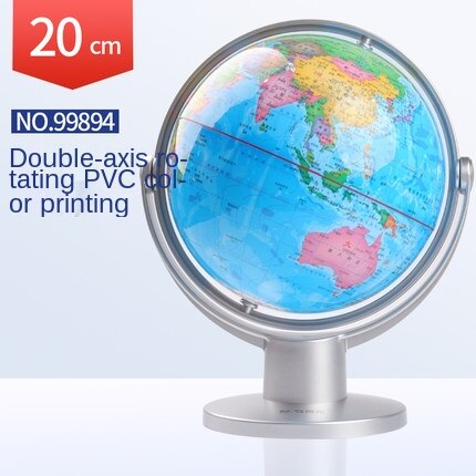 14.2CM HD Globe Teaching PVC Earth Atlas Metal Bas... – Grandado