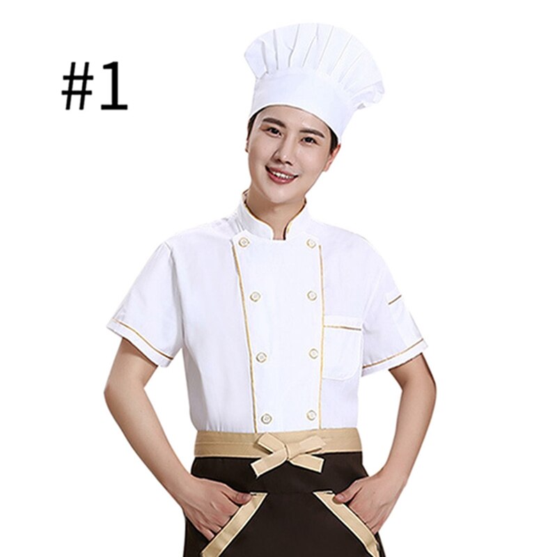 Short Sleeve Chef Clothes Uniform Unisex Breathabl... – Grandado