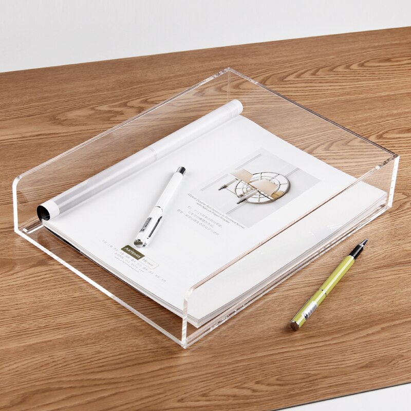 single acrylic transparent magazine file tray offi... – Vicedeal