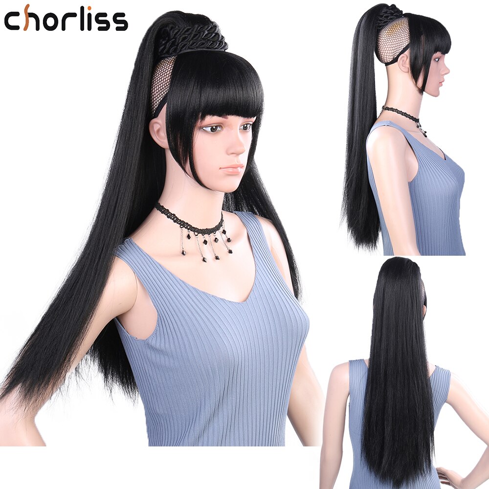 Chorliss Lange Yaki Straight Synthetische Chignons... – Grandado