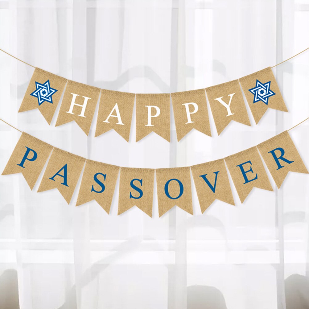 1Set Flags Happy Passover Banner Party Hanging Fla... – Grandado