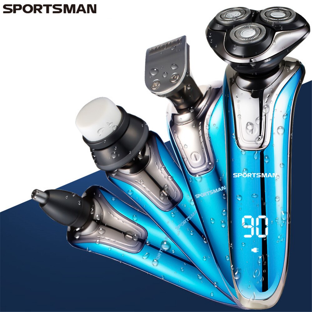 3headed Washable Electric Shaver 4IN1 Beard Trimme... – Grandado