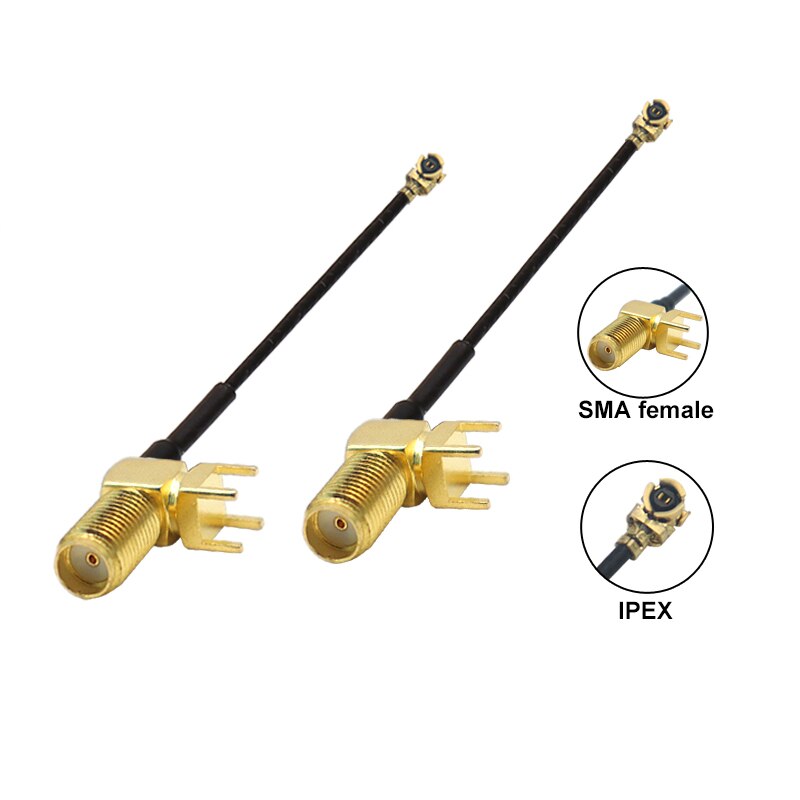 2Pcs IPEX Connector Cable to SMA female to uFL pig... – Vicedeal
