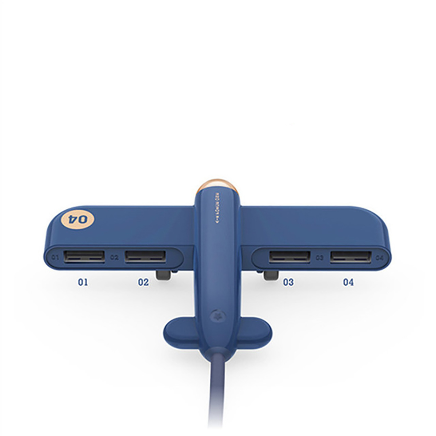 Plane Shaped USB 2.0 Hub 4 Port Portable USB 2.0 H... – Vicedeal