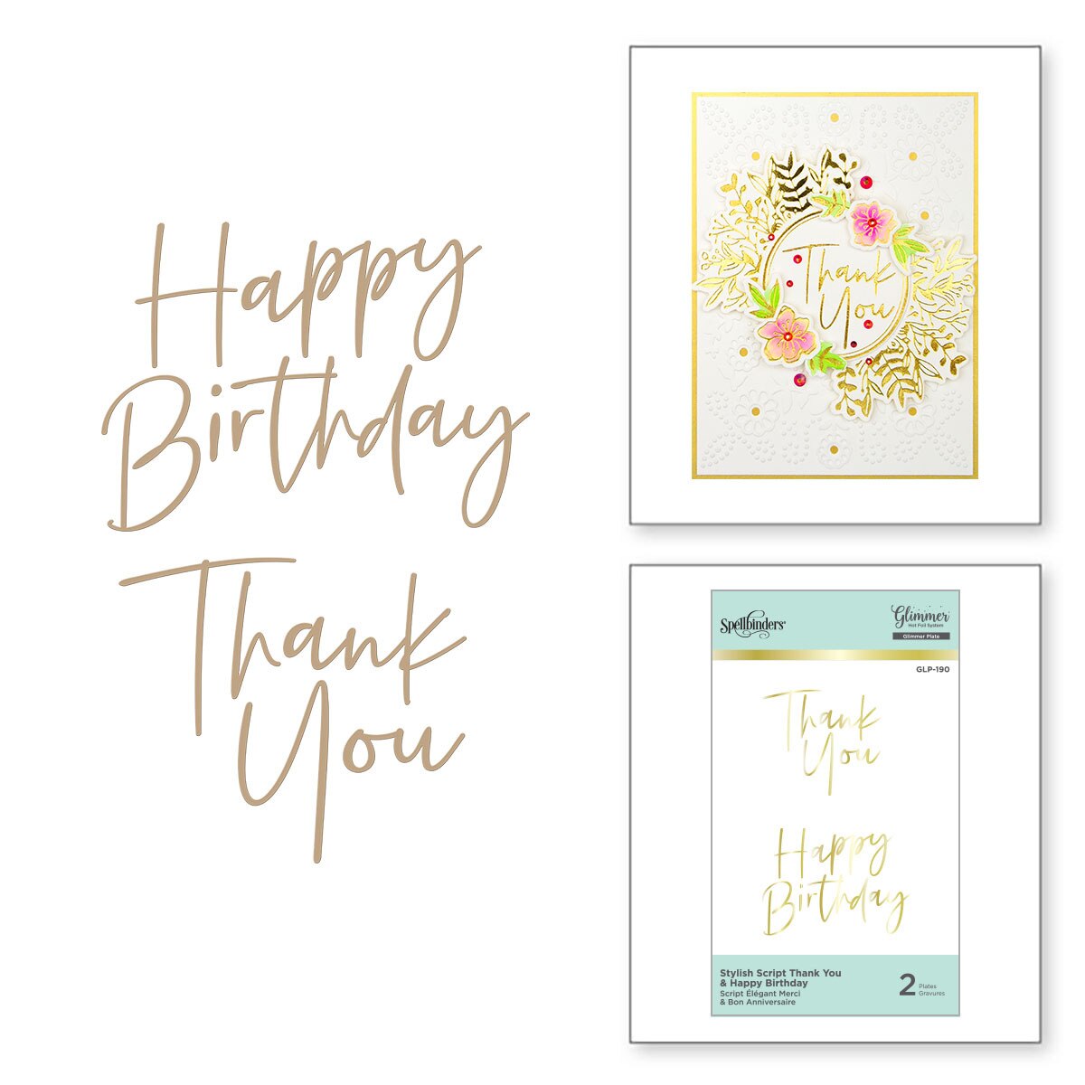 Thank You & Happy Birthday Foil Scrapbook Diar... – Grandado