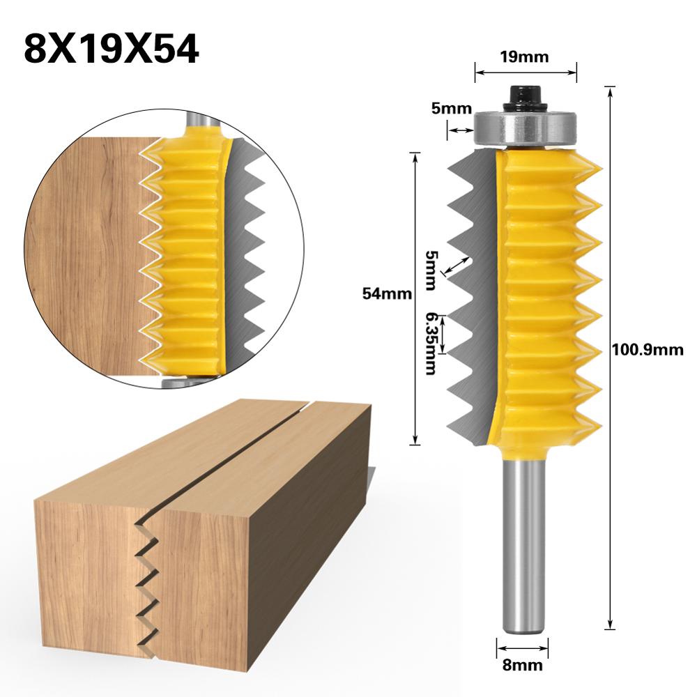 8mm Shank Raised panel"V"joint Bits Finger Joint G... – Grandado