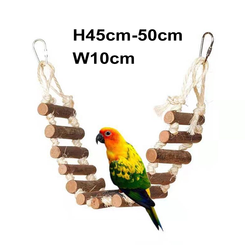 Papegaai Vogel Swing Staande Stok Druif Hout Valkp... – Vicedeal