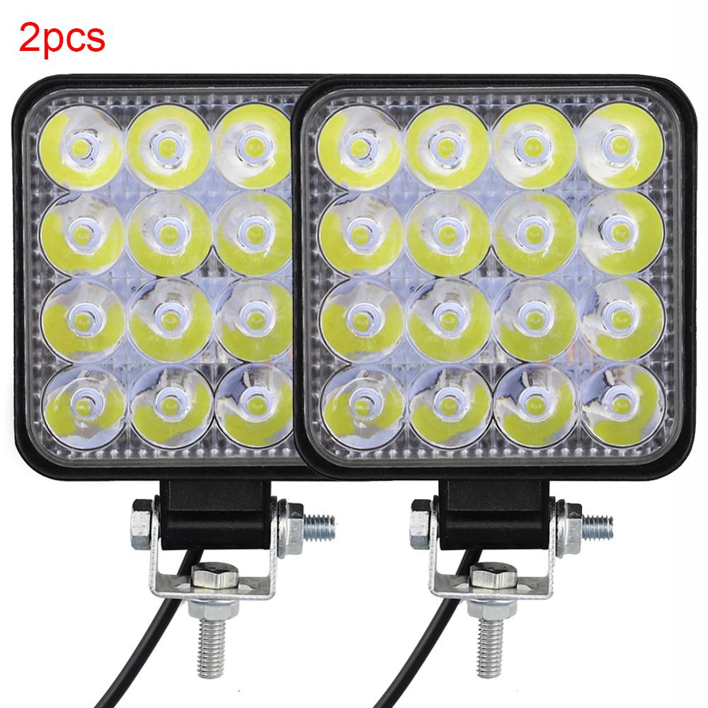 2Pcs 48W Square Bright LED Spotlight Work Light Ca... – Grandado
