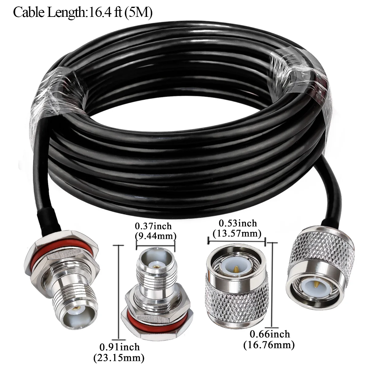 RG58 Jumper Cable TNC Male Plug to TNC Female Bulk... – Grandado