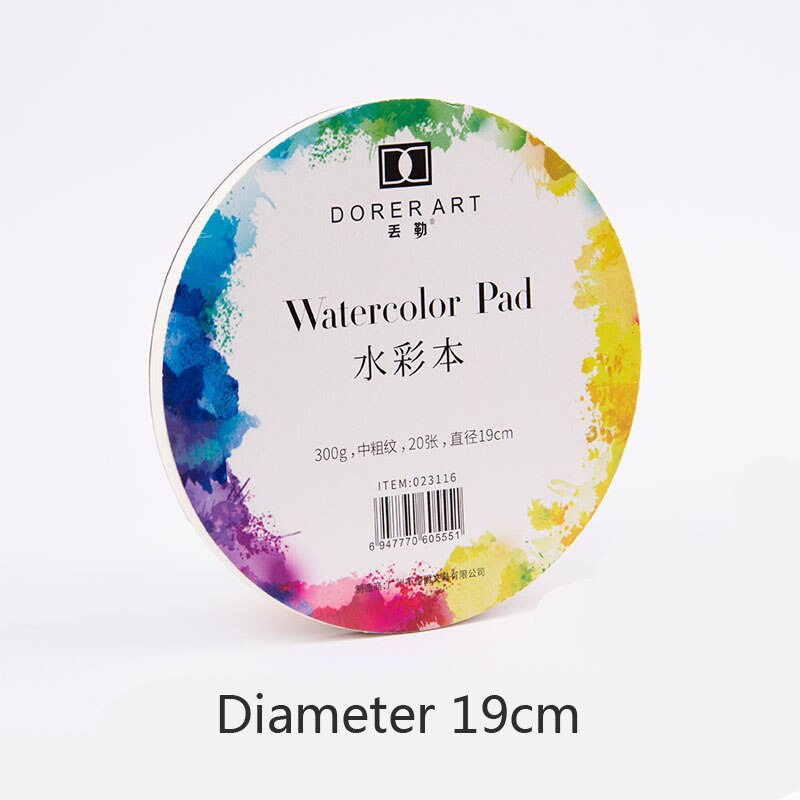 Round Watercolor Paper Pad 300g/m2 Thicker Papel A... – Vicedeal