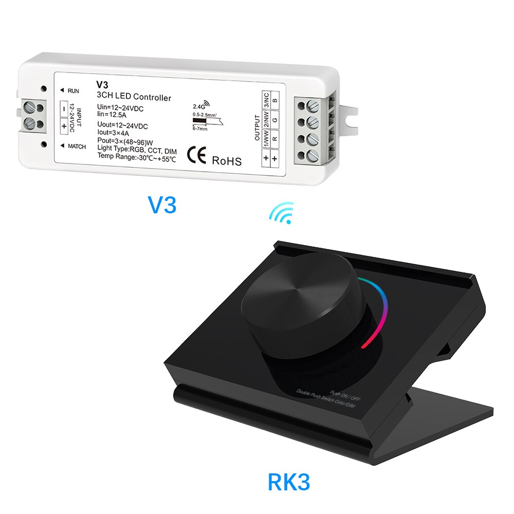2.4g rk1/rk2/rk3 skrivebord roterende panel rf fje... – Vicedeal