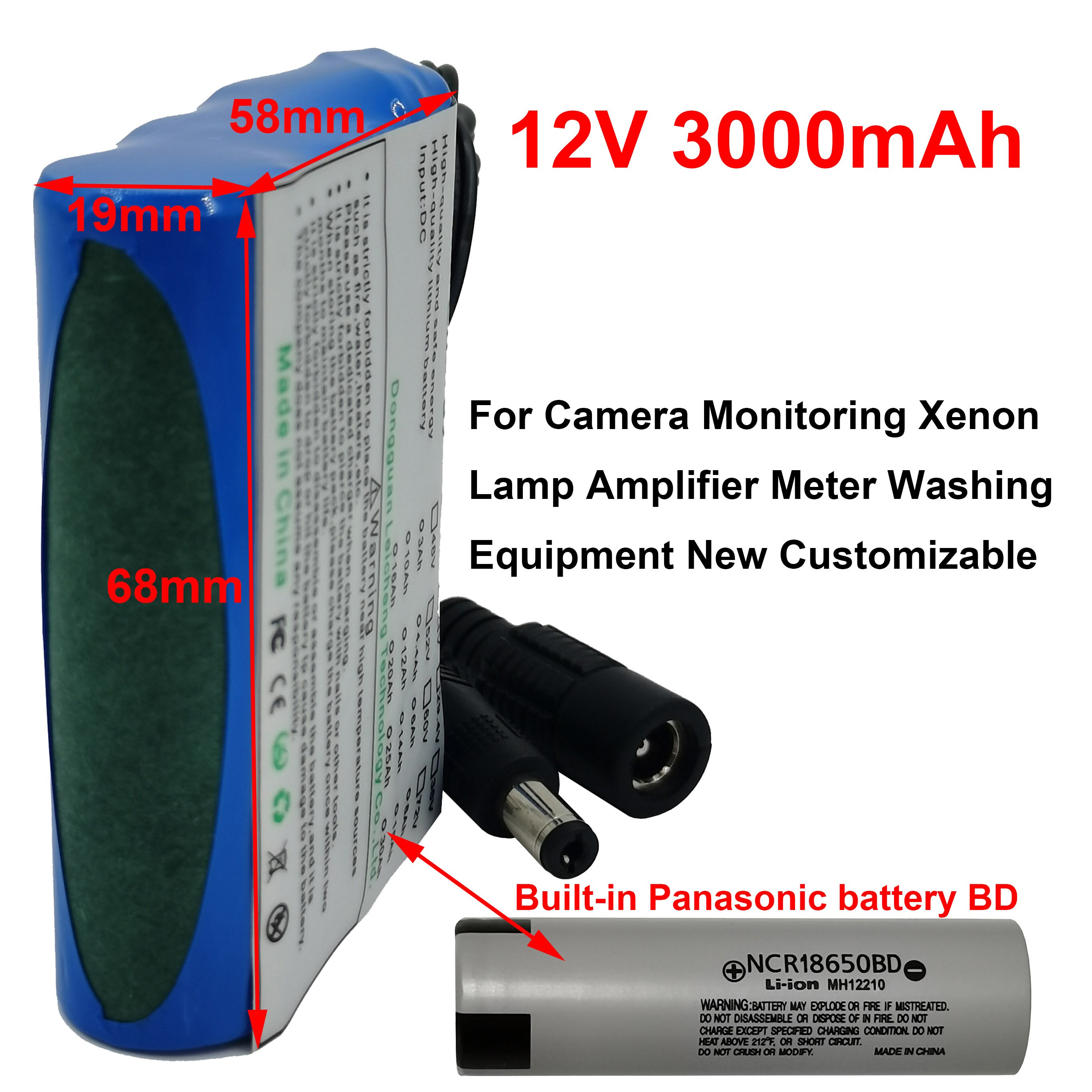 12V 3000mAh 18650 Li-Ion Rechargeable Battery Pack... – Vicedeal