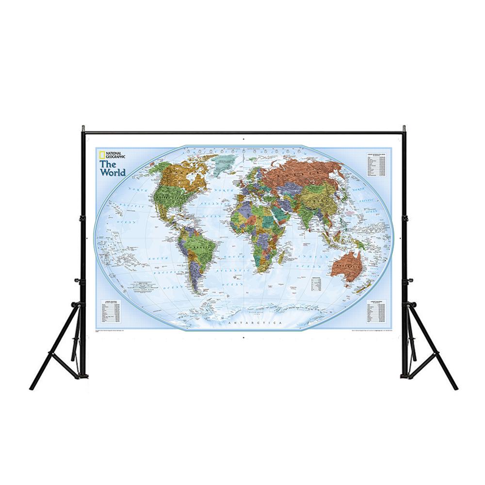 Non-woven Waterproof Map 150x225cm World Map With ... – Grandado