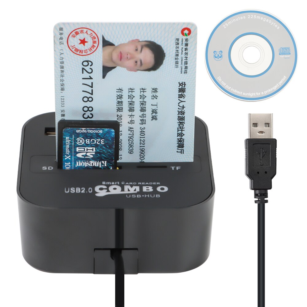 Mini All in 1 USB SIM Smart Card Reader 3 USB HUB ... – Vicedeal