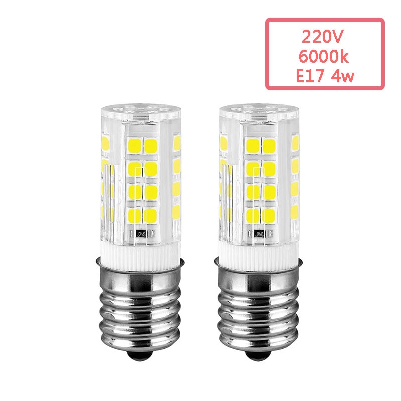 Pack of 2 Ceramic E17 210-230V 4W 6000K LED Bulb f... – Grandado