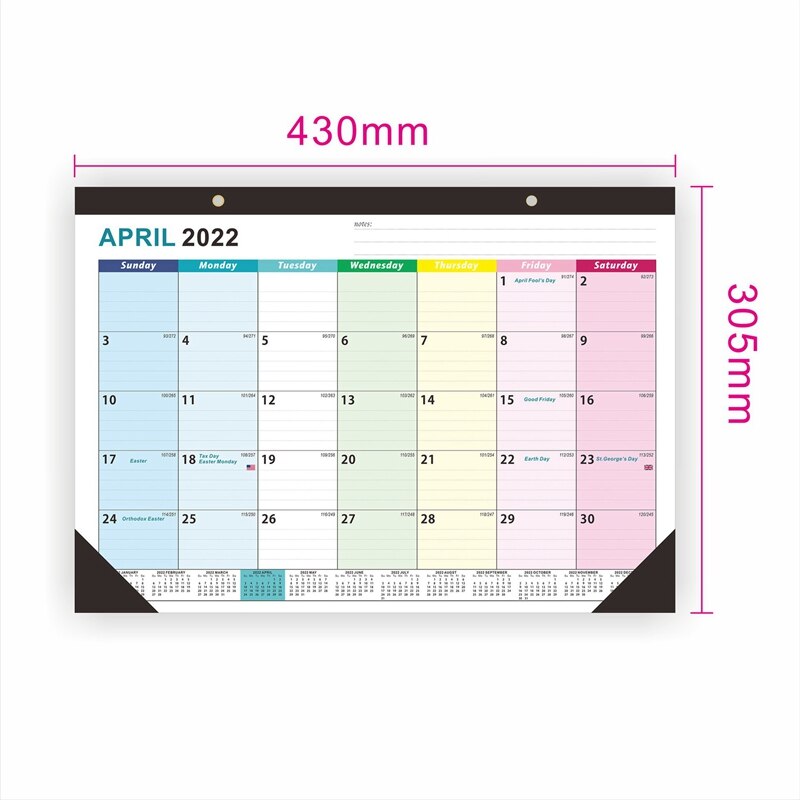 2022-2023 - 18 Maandelijkse/Muur Kalender, Grote K... – Vicedeal