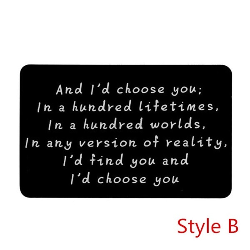 Love Note Boyfriend Engraved Wallet Cards Inserts ... – Grandado