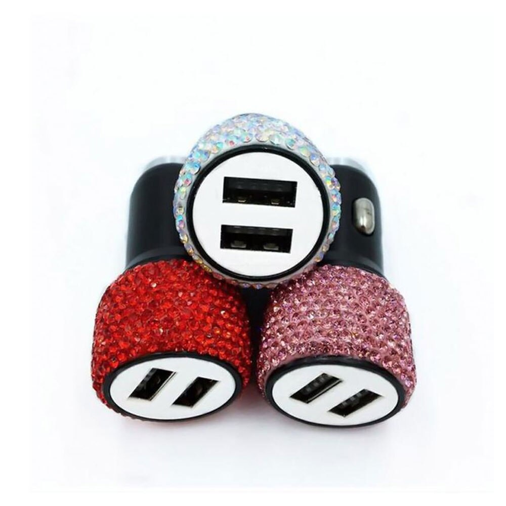 Dsycar 1 Stuks Dual Usb Car Charger Bling Bling Ha... – Grandado