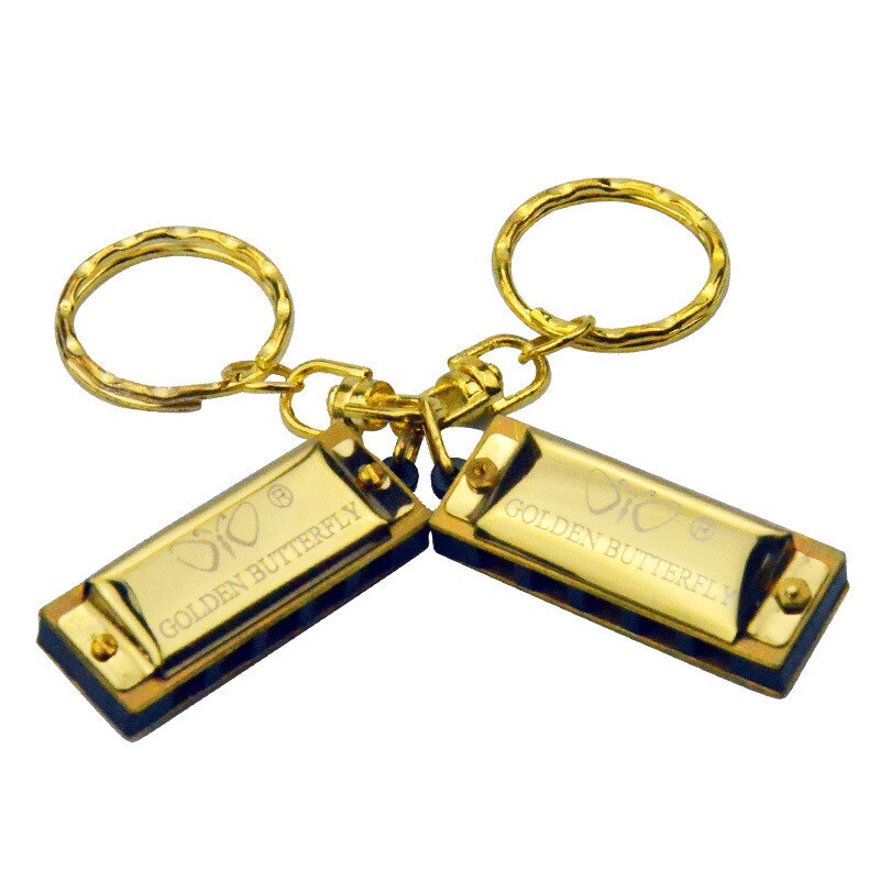 Mini 5 Holes 10 Tone Harmonica Keychain Key of C G... – Grandado