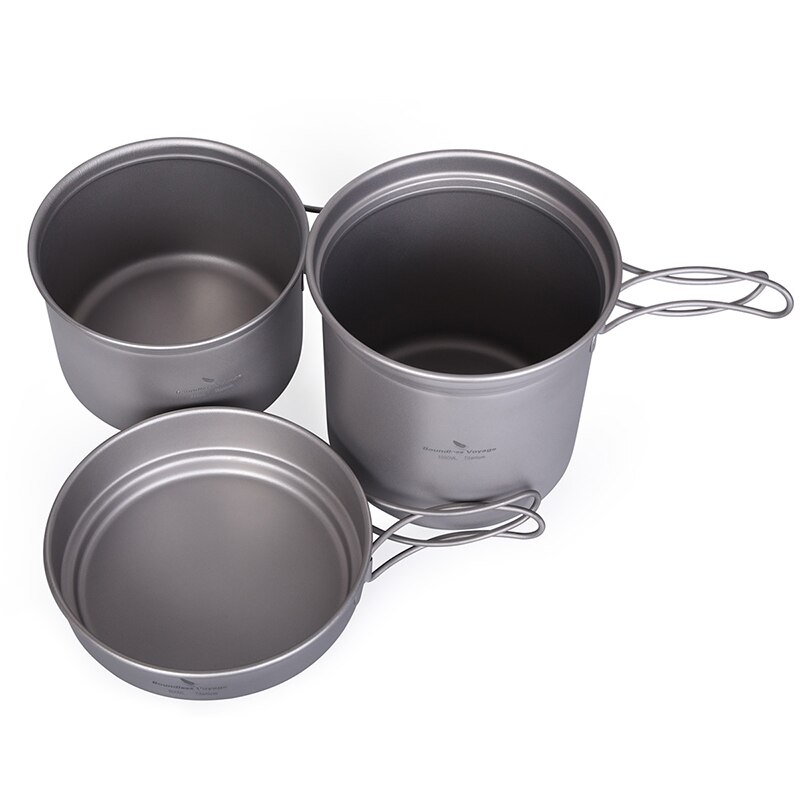 Boundless Voyage Cookware Kit Titanium Pot Pan Set... – Grandado