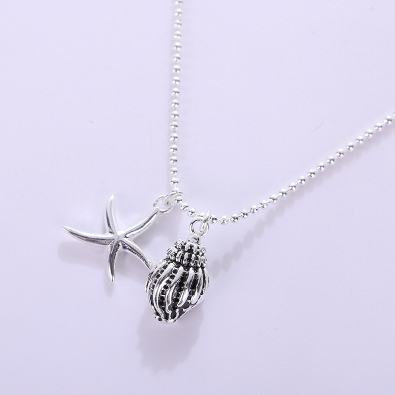 Fresh Cute Starfish Retro Old Conch Clavicle Chain... – Grandado