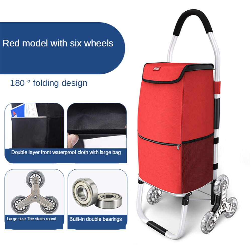 B-LIFE Verbeterde Winkelen Trolley 2in1 Opvouwbare... – Grandado