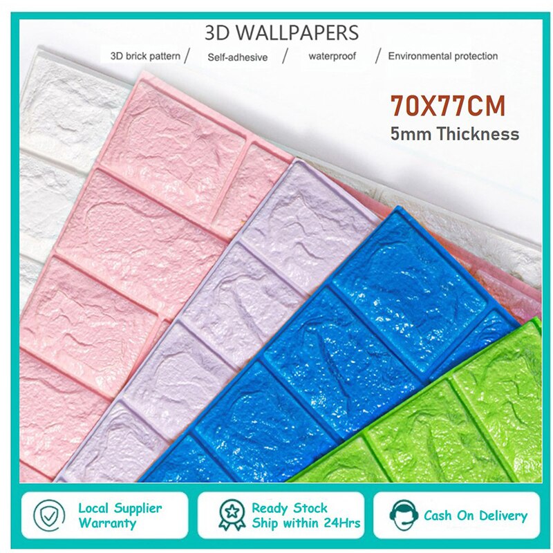 Wallstickers 3D Steen Baksteen Zelf Adhensive Muur... – Grandado