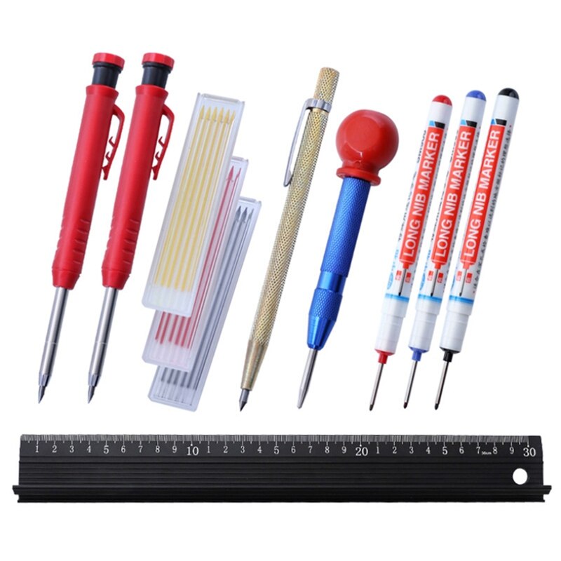 Practical Carpenter Pencils Set 18PC Refills Solid... – Grandado