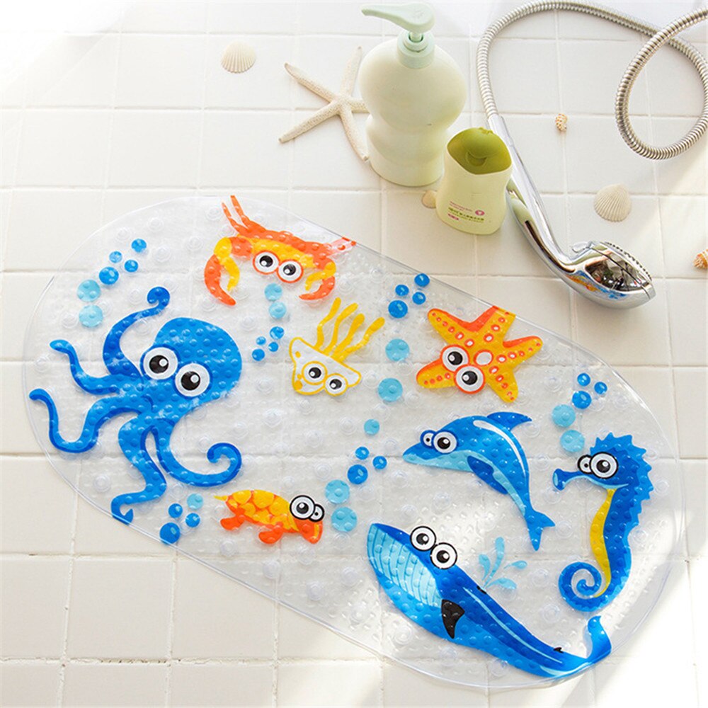 69*38cm Cute Cartoon Anti-Slip Bathtub Mats PVC Ba... – Grandado