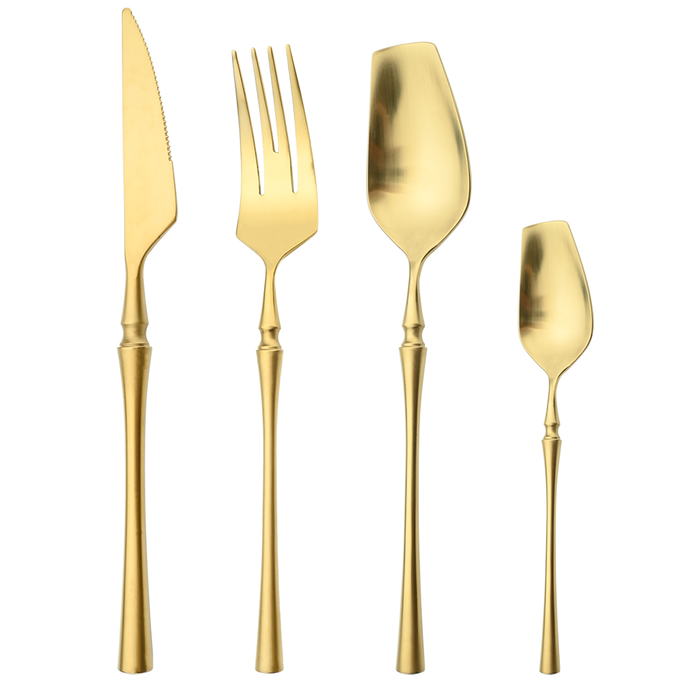 Vintage Matte Gold Cutlery Stainless Steel 304 Din... – Grandado
