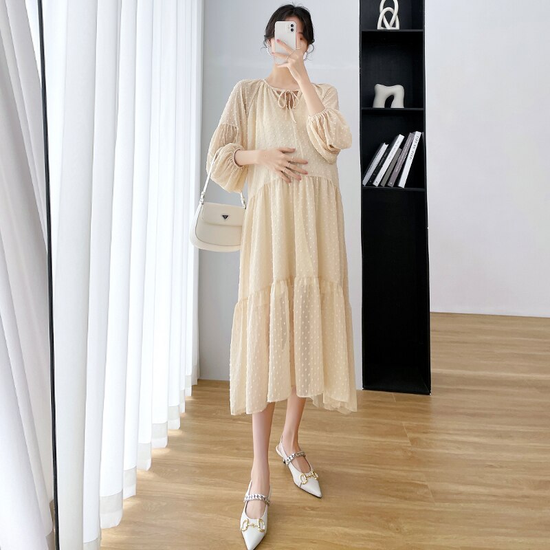 3005# 2022 Spring Korean Maternity Long Dress Chic... – Vicedeal