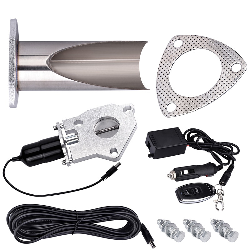 ESPEEDER 2 Inch Electric Stainless Exhaust B-Cut Pipe Exhaust Cutout ...