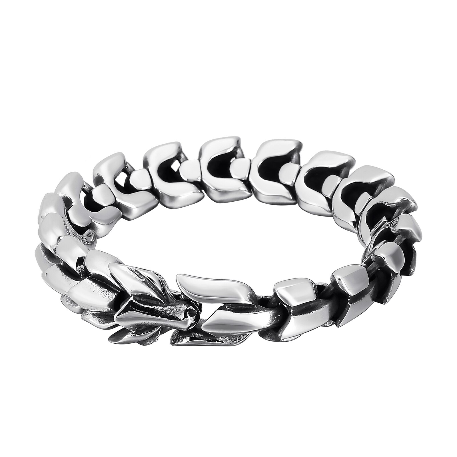 HaoYi Vintage Dragon Scale Link Chain Bracelet For... – Grandado