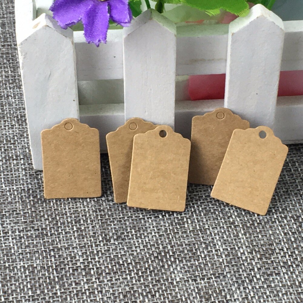 100 PCS 3x2cm Mini Kraft Paper Tag Small Jewelry P... – Grandado