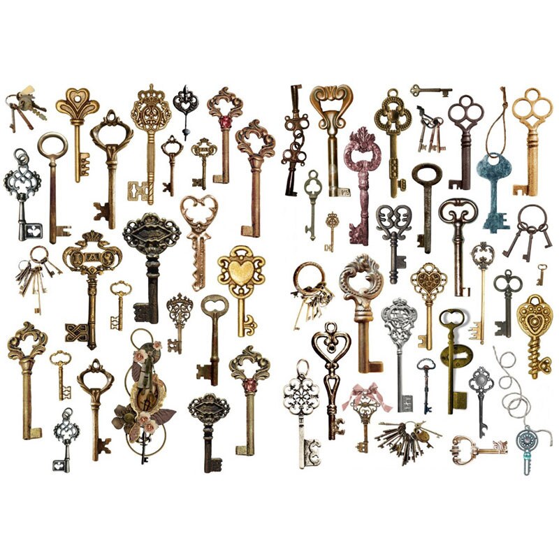 1 PCS Vintage Metal Lock Key Precut Sticker Kawaii... – Vicedeal