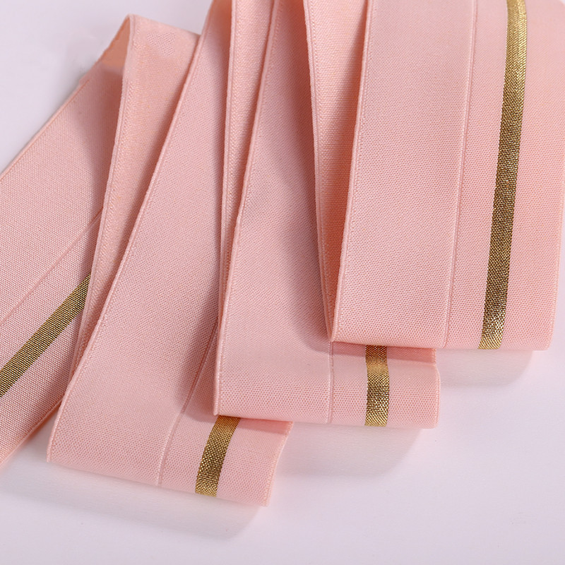 Elastische Band 4 cm Goud en Zilver Ui Zijde Vouwe... – Grandado