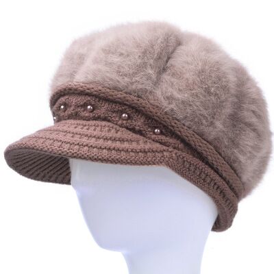 #39 dame vinter bomuld hat strik midaldrende hat r... – Vicedeal