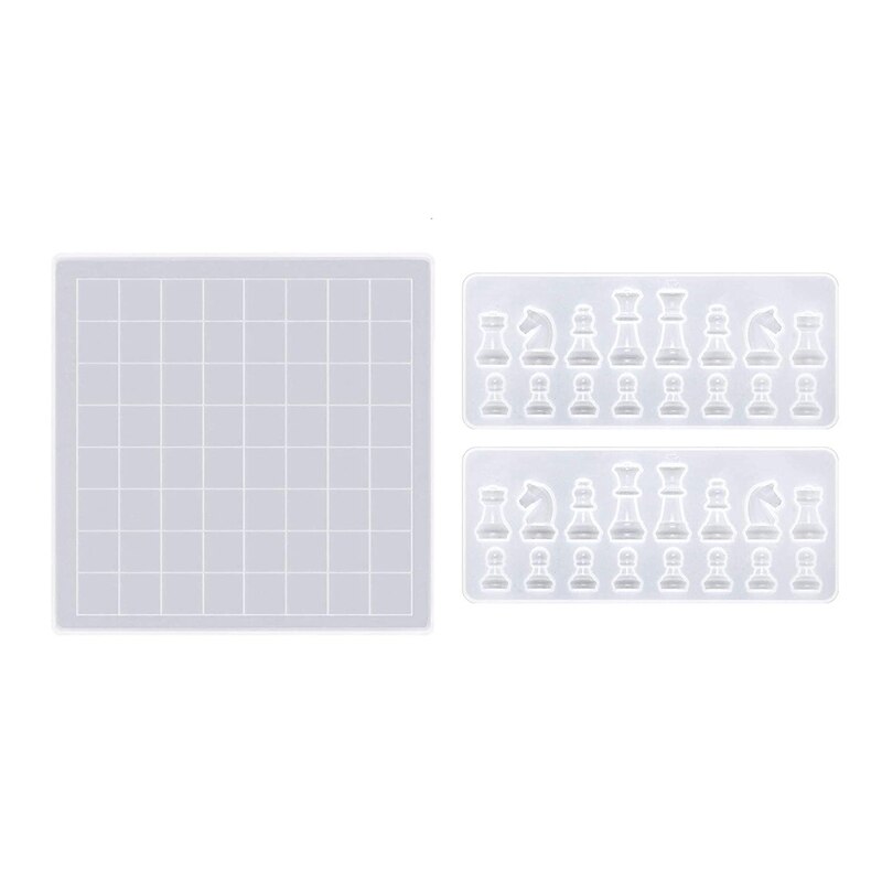 Chess Set Molds 2 Chess Board Silicone Mold and 3D... – Vicedeal