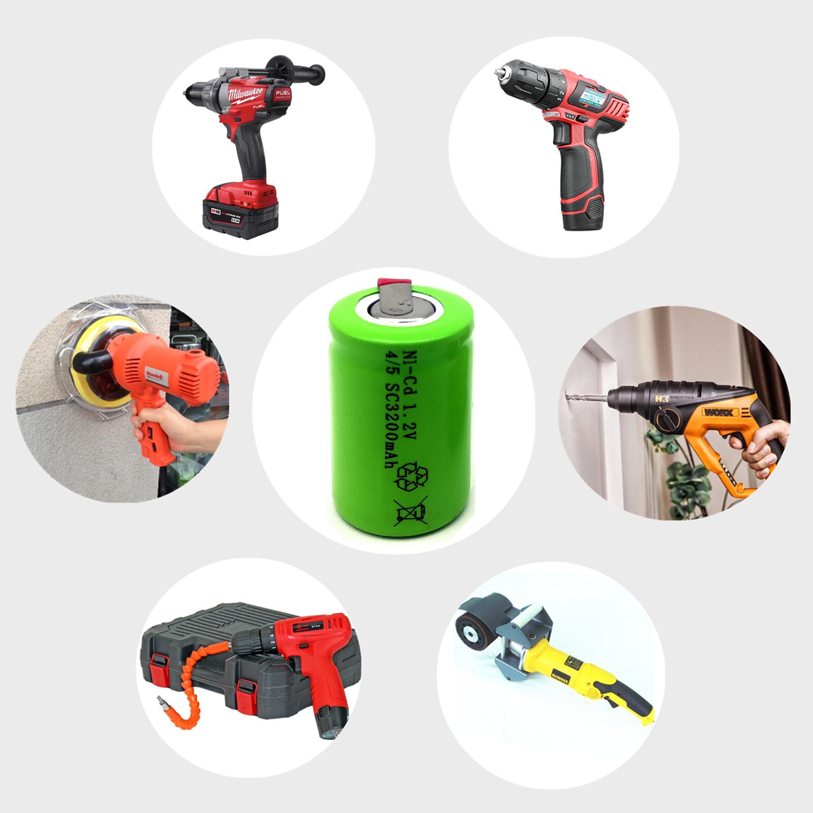 100% neue 4/5 SC 1,2 V akku 3200mAh 4/5 SC Ni-CD b... – Grandado