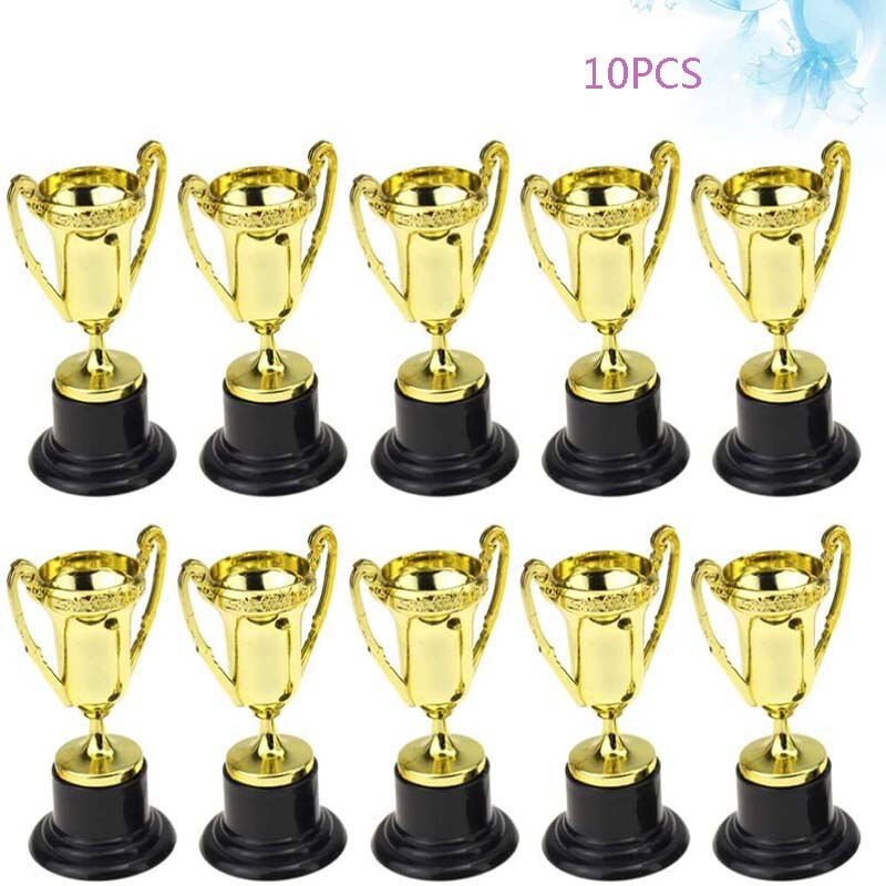 10 Pack Mini Goud Trofeeën Voor Kinderen, Kleine T... – Vicedeal