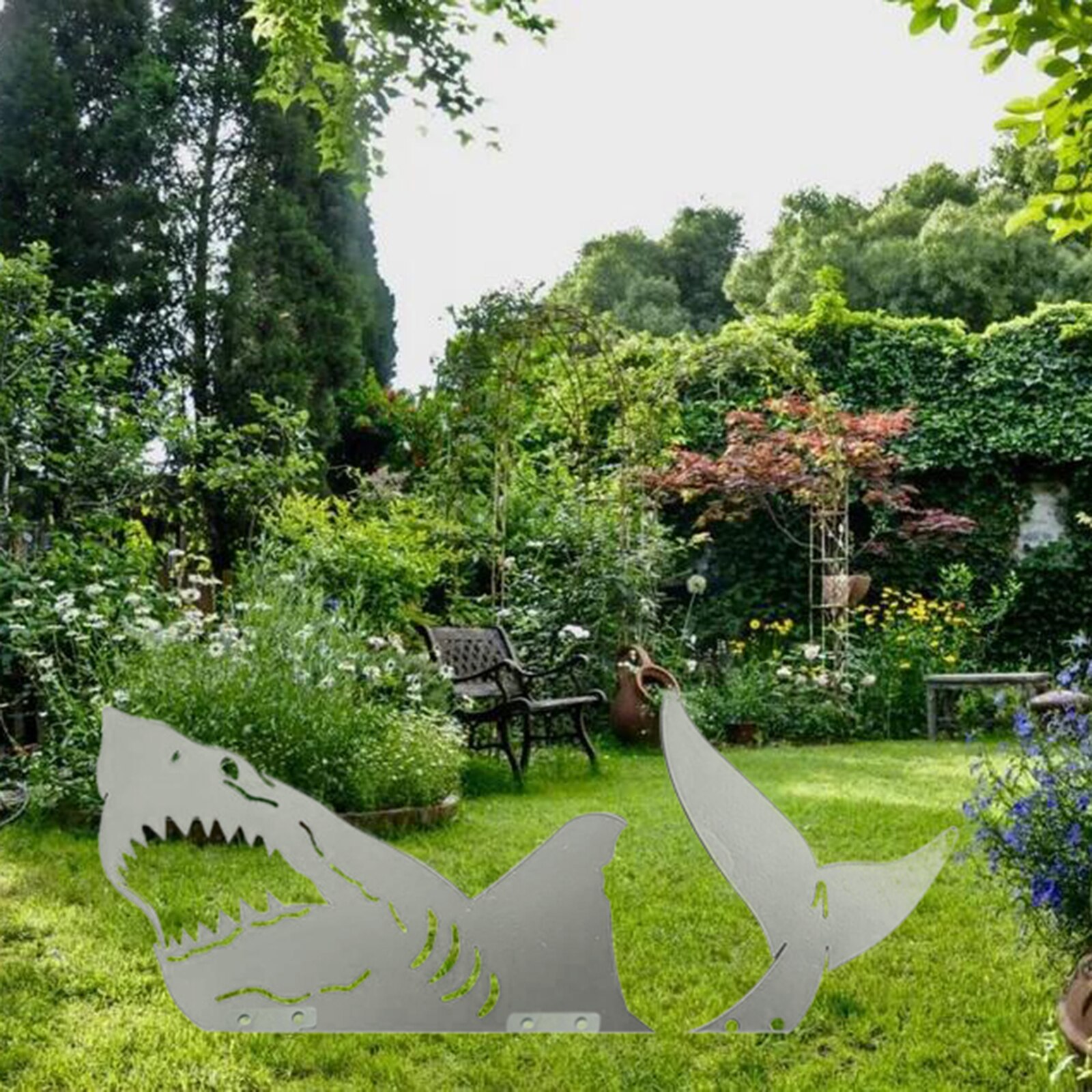 Shark Yard Art Garden Decoration Ornaments Garden ... – Grandado