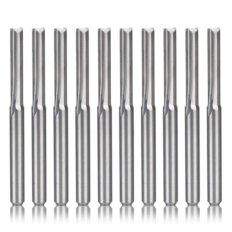 10Pcs 2 Fluit Cnc Frezen 3.175Mm Straight Slot Wol... – Vicedeal