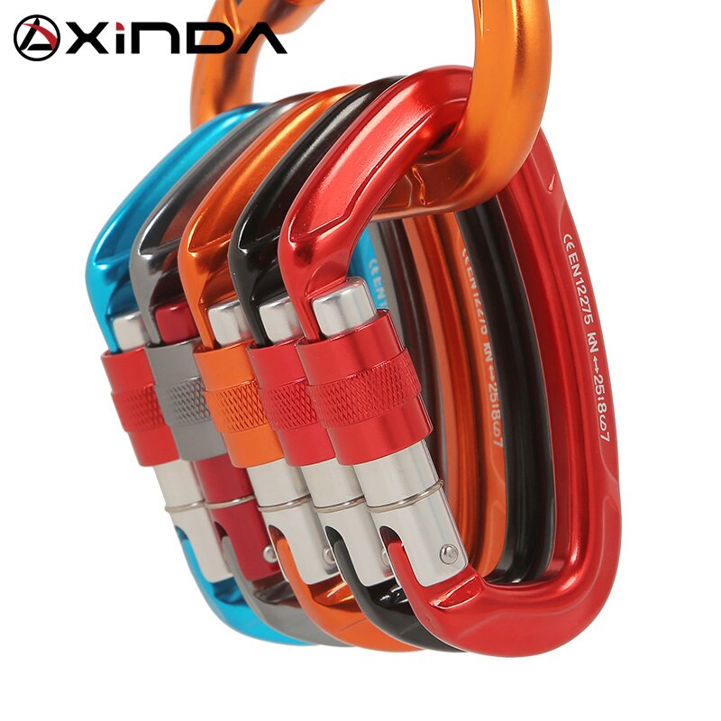 XINDA 2-40PCS Rock Climbing Carabiner 25KN Lock D-... – Vicedeal