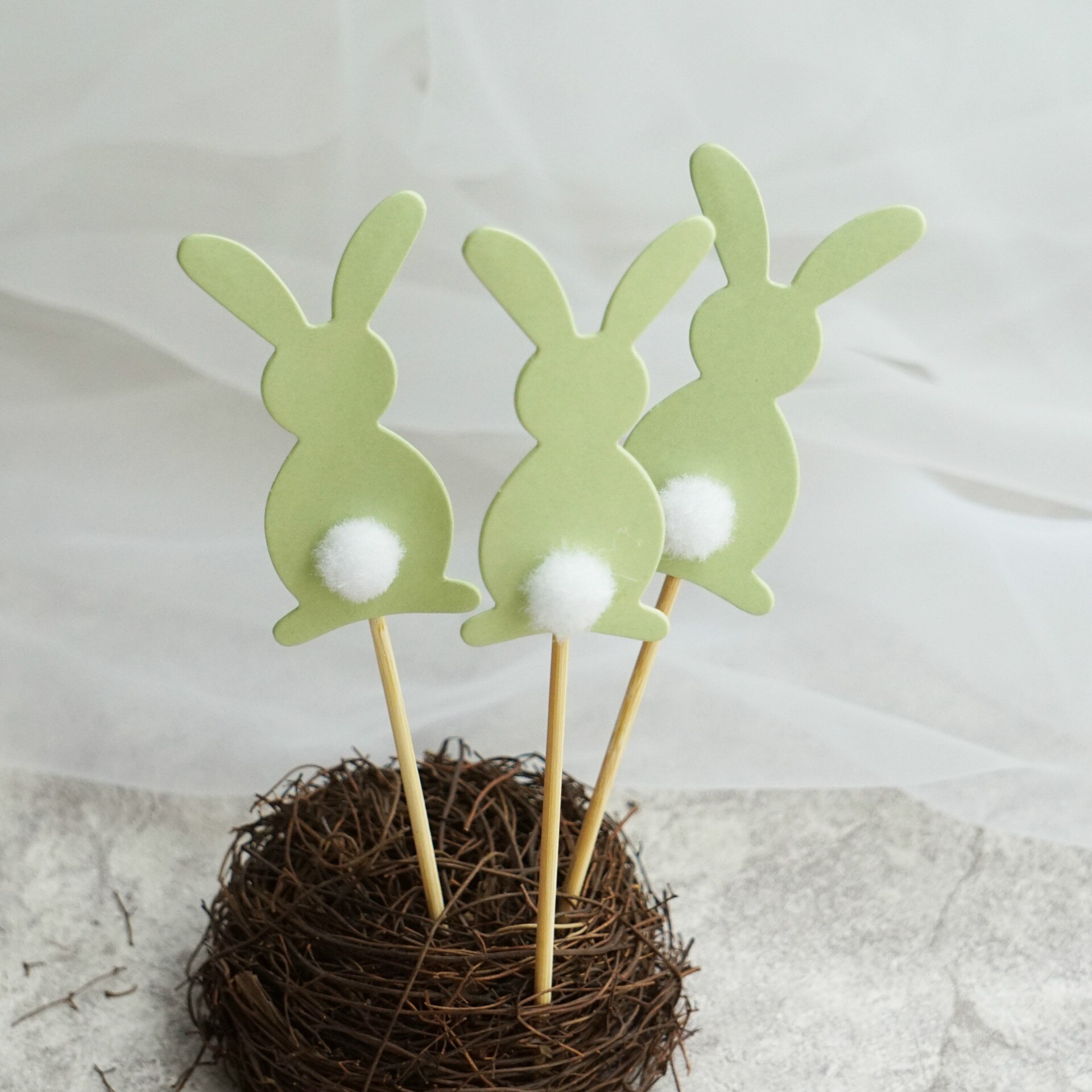 5pcs Happy Easter Rabbit Bunny Cake Toppers Cake D... – Grandado